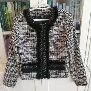 Anne Carson | Jackets & Coats | Anne Carson Silk Tweed Collarless ...